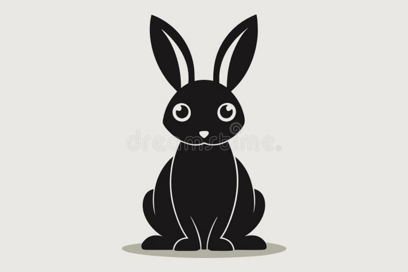 Leaping Bunny Icon Symbol Sign Vector Stock Illustration - Illustration ...