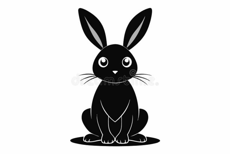 Leaping Bunny Icon Symbol Sign Vector Stock Illustration - Illustration ...
