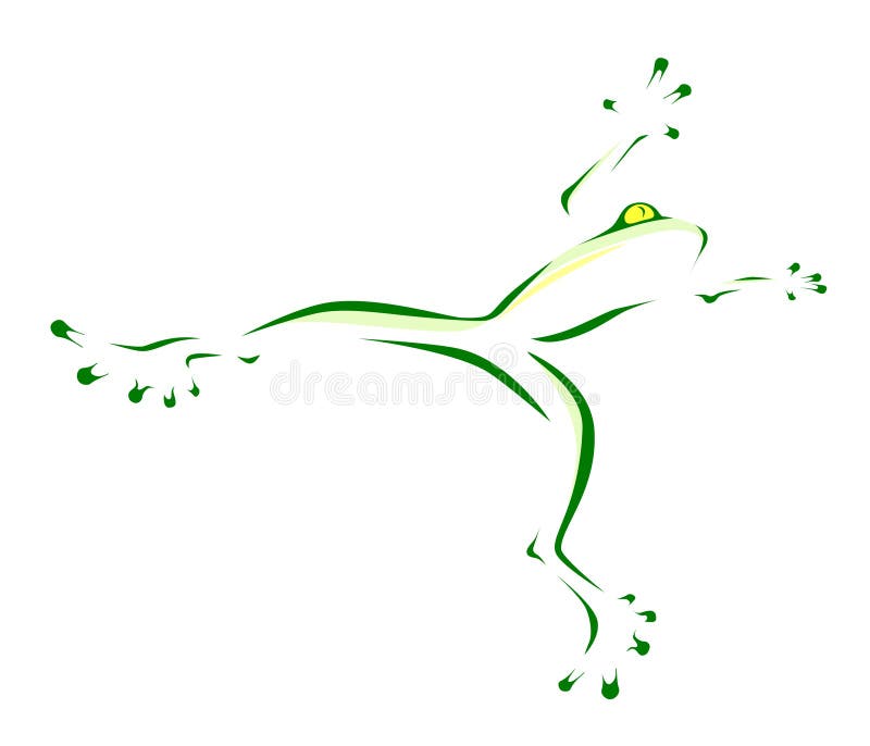 Leaping frog stock vector. Illustration of amphibian, design - 6675117