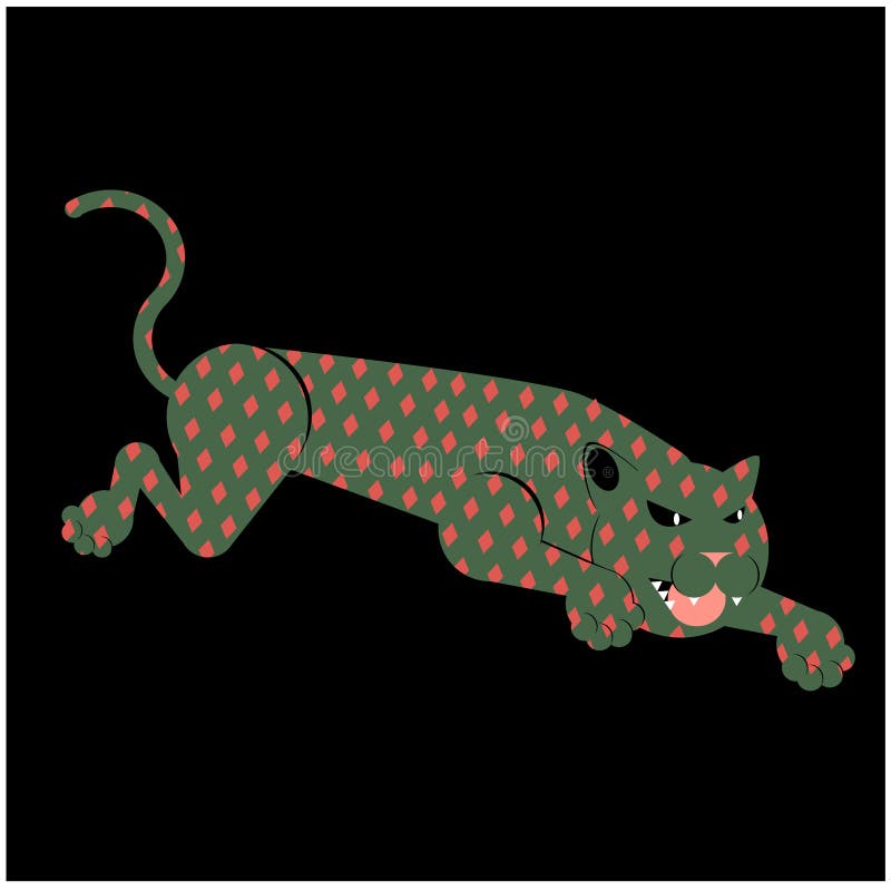 Leaping Jaguar stock illustration. Illustration of exotic - 5759147