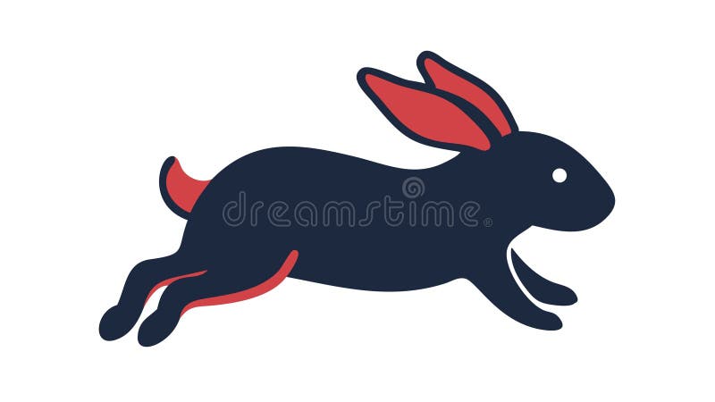 Leaping Rabbit or Hare Icon, Fast Animal, Vector Design Generative AI ...
