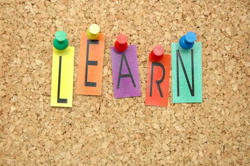 Learn stock image. Image of study, word, notice, cork - 17555811