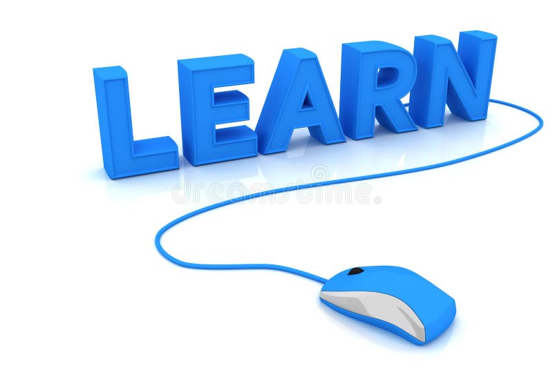 Learn Text with Computer Cursor Stock Illustration - Illustration of ...