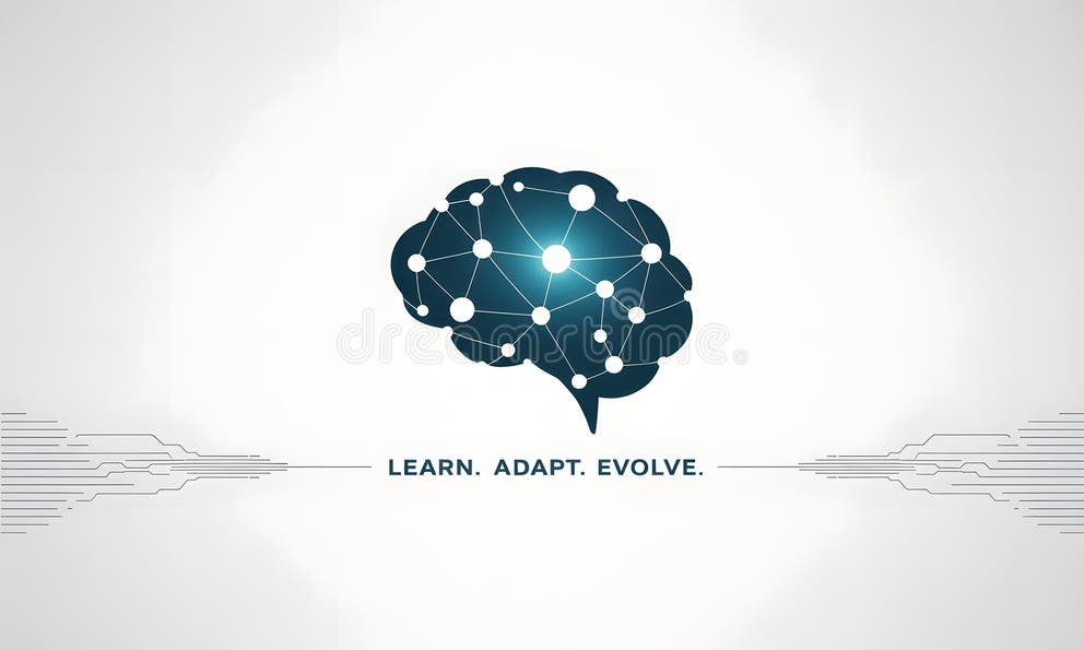 Learn, Adapt, Evolve: the Brain S Network Stock Illustration - Illustration of brand, evolution ...