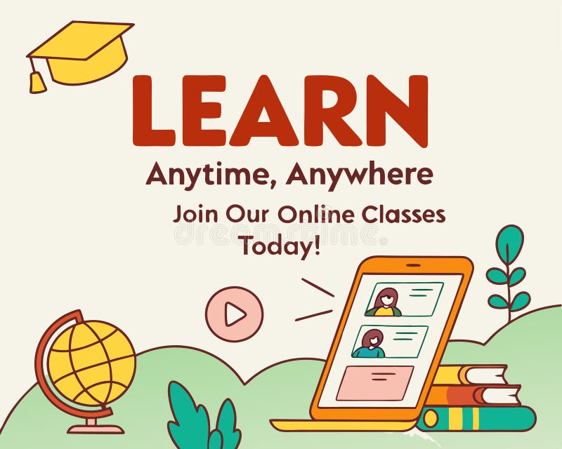 Learn Anytime, Anywhere Unlock Your Potential with Online Classes Stock ...