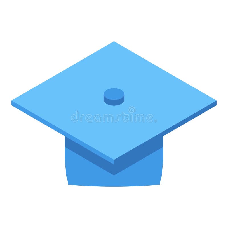 Learn Cap Icon Isometric Vector. College Diploma Stock Vector ...