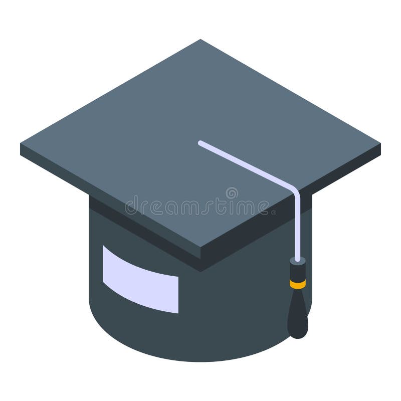 Learn Cap Icon Isometric Vector. Diploma College Stock Illustration ...