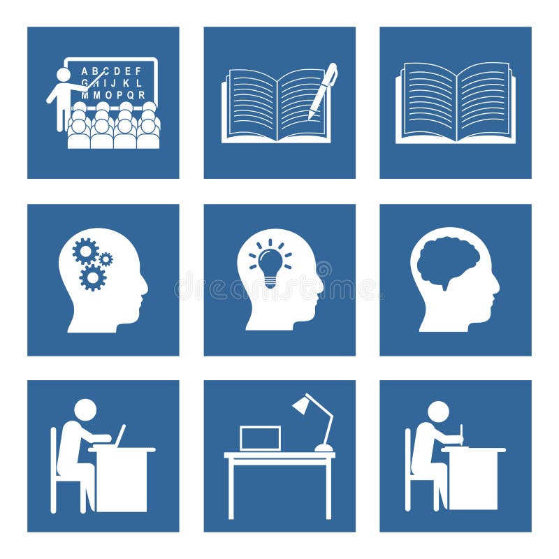 Learn Icon Vector Design Symbol Stock Vector - Illustration of flat ...