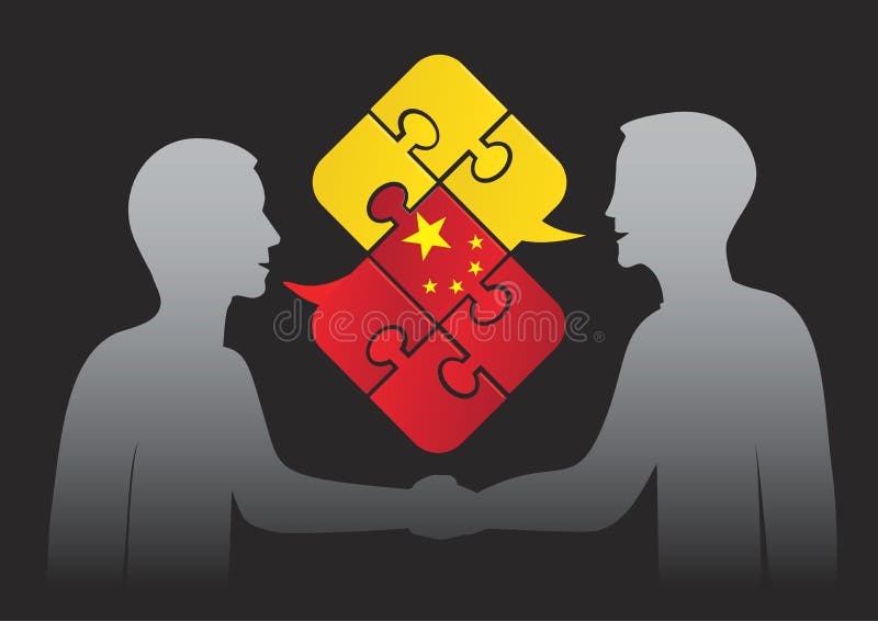 Learn Chinese Business Dialog. Stock Vector - Illustration of school ...