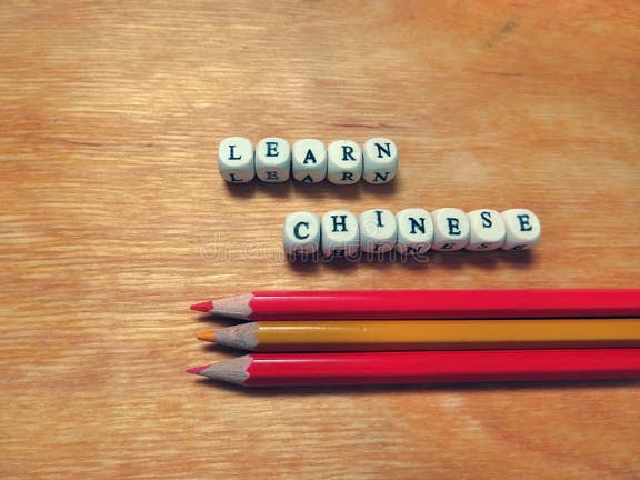 Learn Chinese and Colored Pencils Stock Image - Image of chinese ...