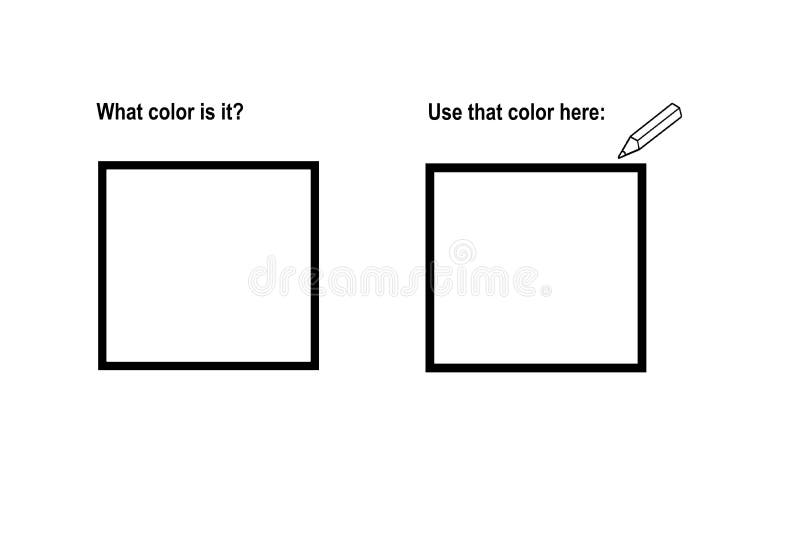 Learn Colors, Coloring Books, White Color, Squares Stock Illustration ...