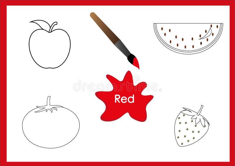 Learn the Colors, Kids are Learning the Colors, Fun Worksheet Stock ...