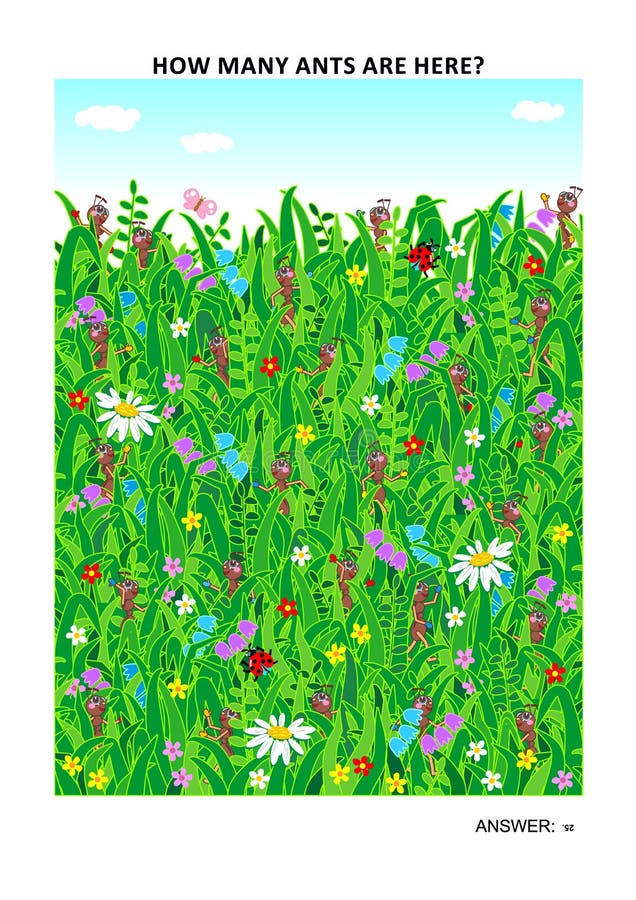 Visual Math Puzzle - Count Circles Stock Vector - Illustration of ...