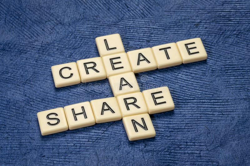 Learn, Create, Share, and Inspire Stock Photo - Image of inspire ...