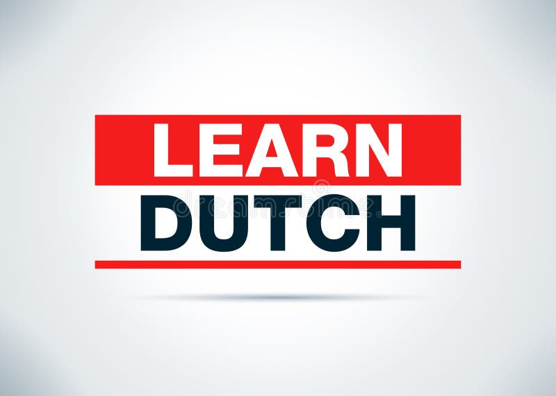 Learn Dutch Abstract Flat Background Design Illustration Stock ...