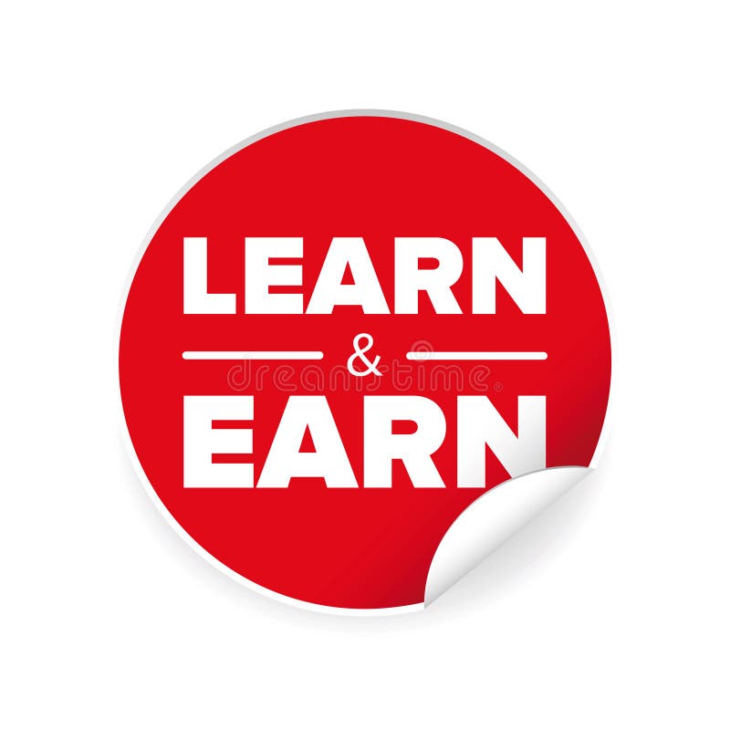 Learn, earn, lead stock illustration. Illustration of career - 21229218
