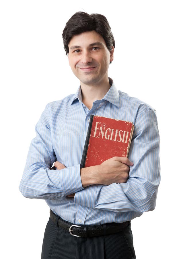 Learn English Text Composed with Colored Wooden Letters Over a Wooden ...