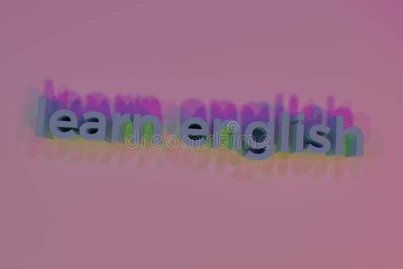 Learn English, 3D Rendering. Background Abstract Typography, CGI ...