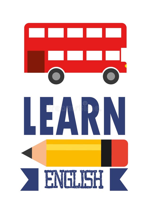 Learn english design stock illustration. Illustration of icon - 64328526