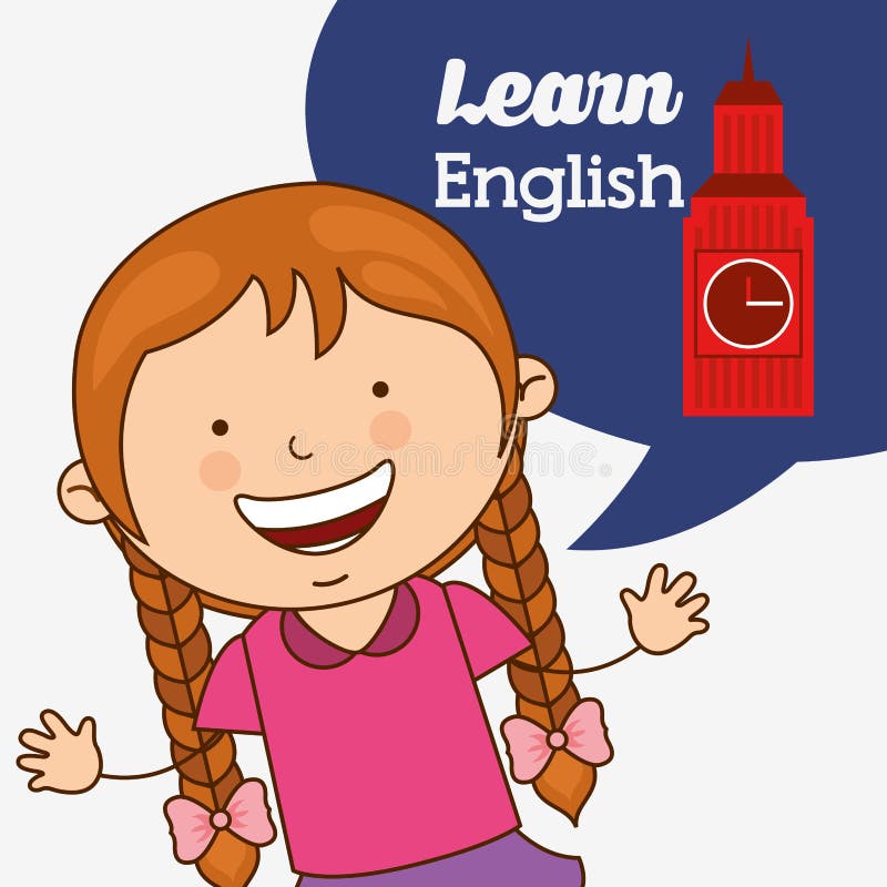 Learn english design stock illustration. Illustration of icons - 68385967