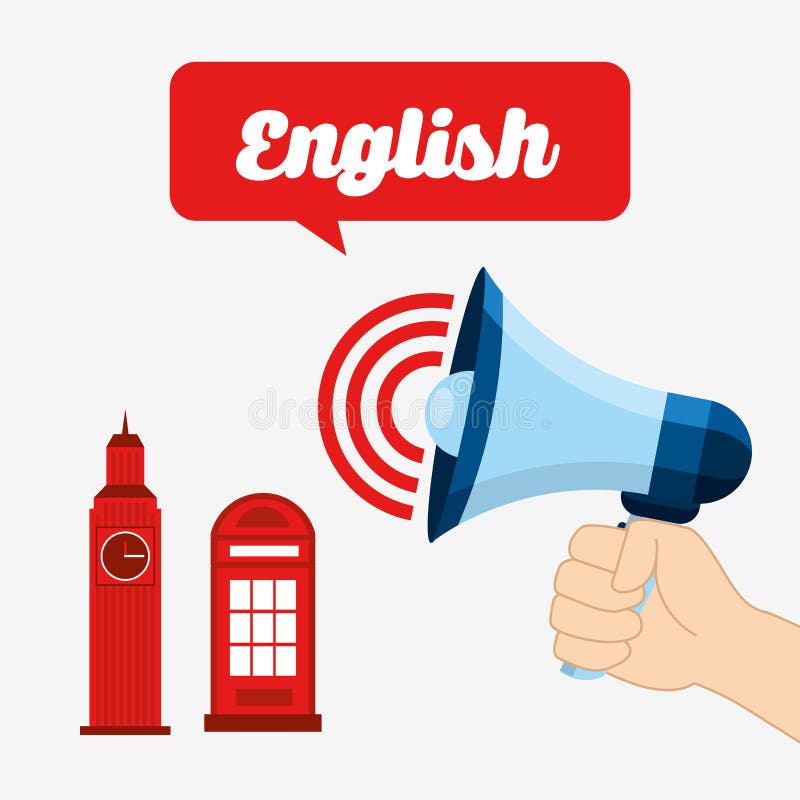 Learn english design stock illustration. Illustration of icons - 68385967