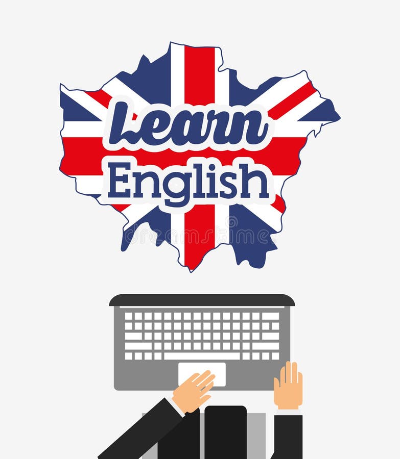 Learn english design stock illustration. Illustration of learning ...