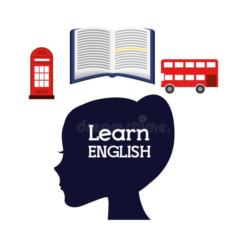 Learn english design stock illustration. Illustration of design - 64590699