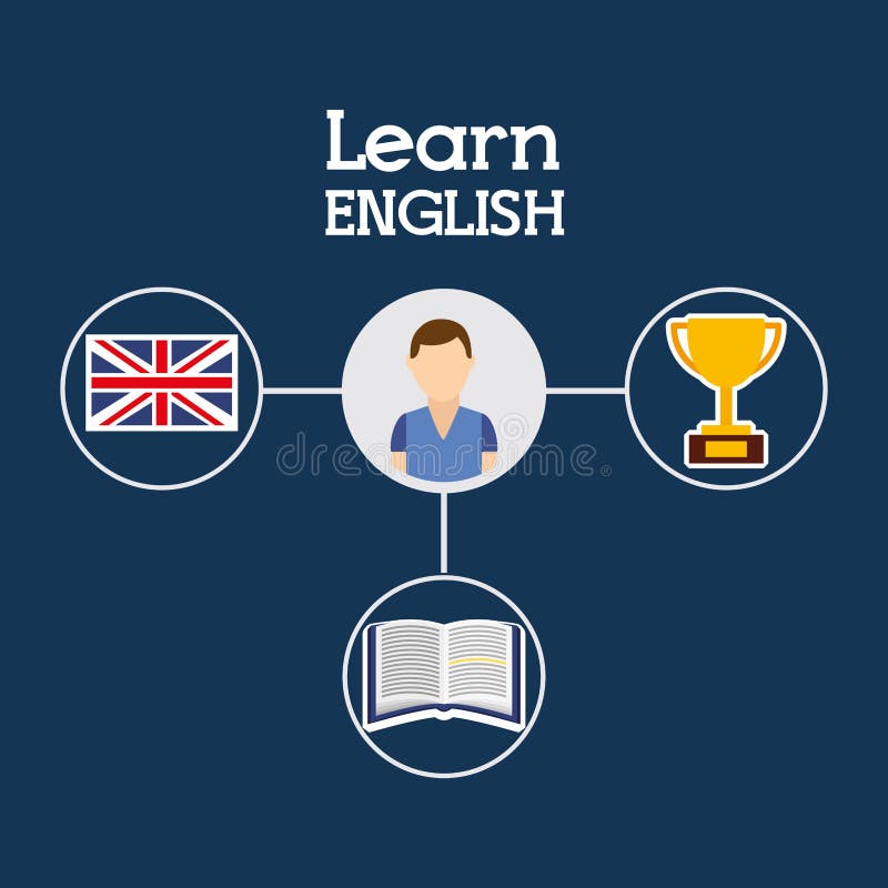 Learn english design stock illustration. Illustration of award - 64590755