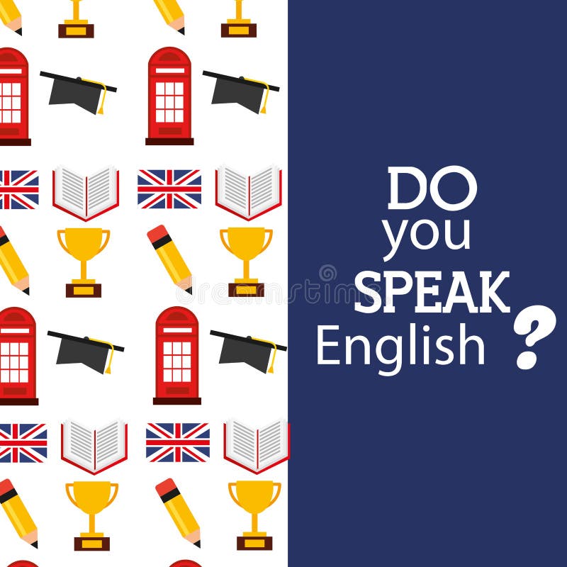 Learn english design stock illustration. Illustration of communication ...