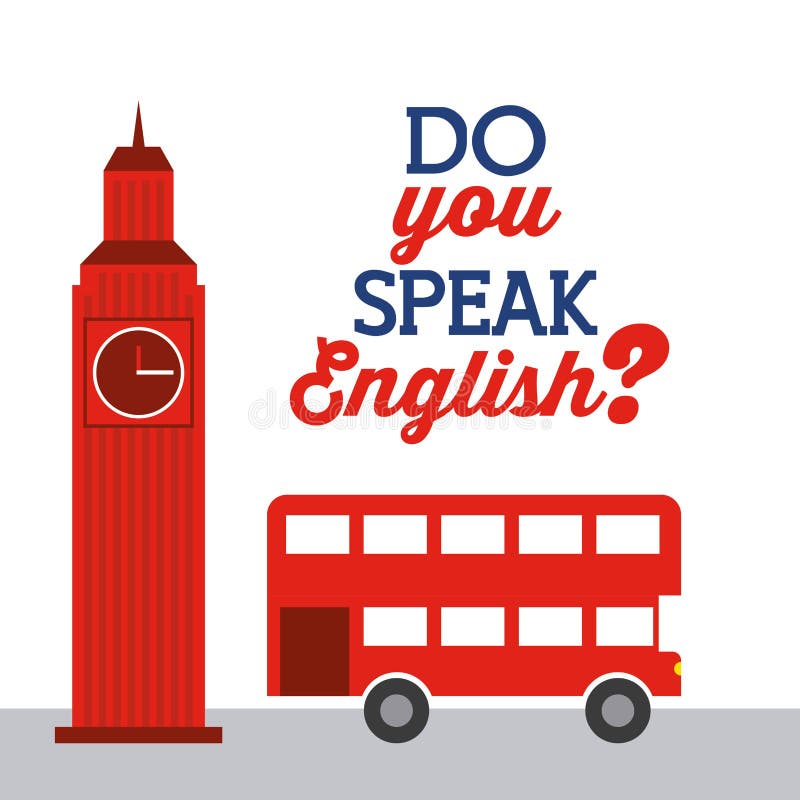 Learn english design stock illustration. Illustration of icons - 68385967