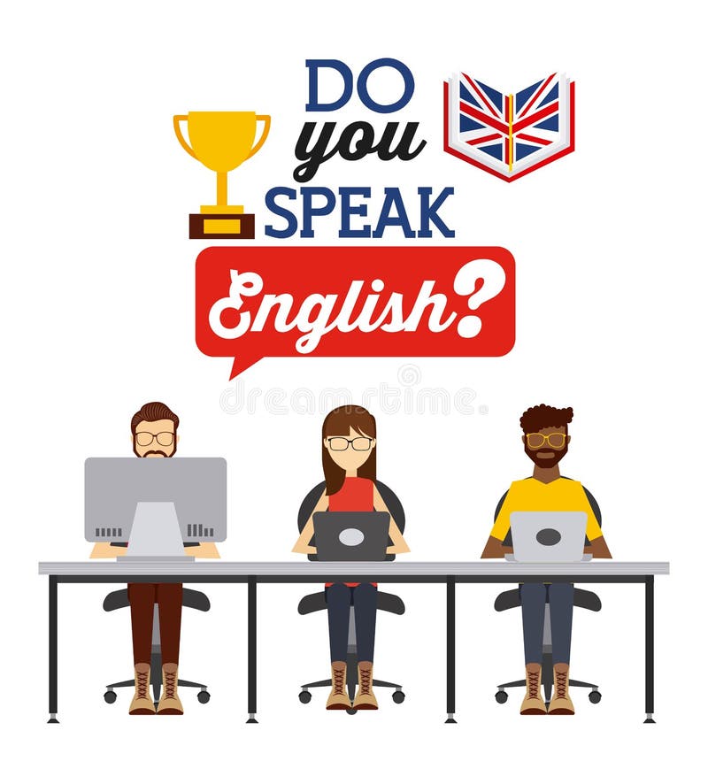 Learn english design stock vector. Illustration of group - 63236310