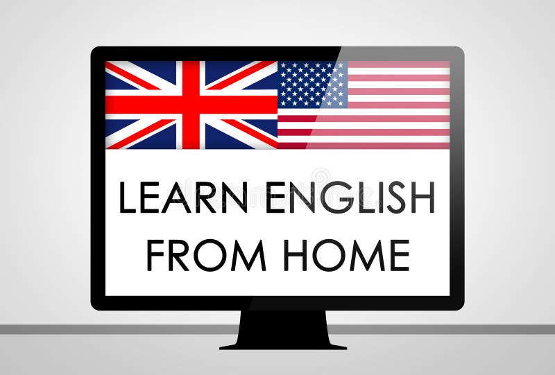 Learn English - Collage Concept Stock Illustration - Illustration of ...