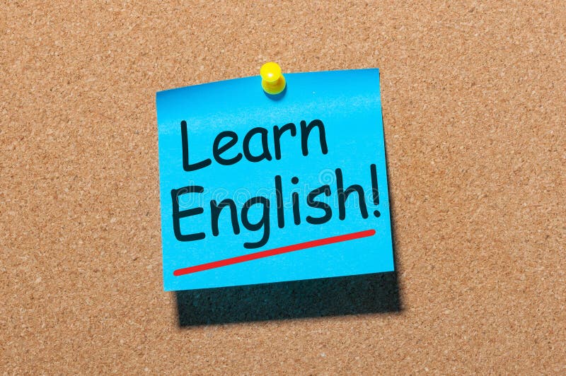 Learn English - Note at Corkboard Background. New Opportunities with ...