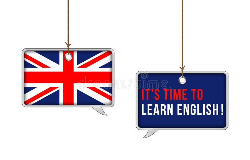 Learn English - Collage Concept Stock Illustration - Illustration of ...
