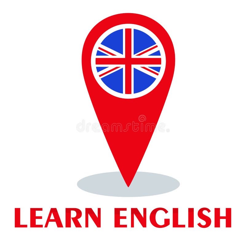Learn english pin stock vector. Illustration of institute - 105686611