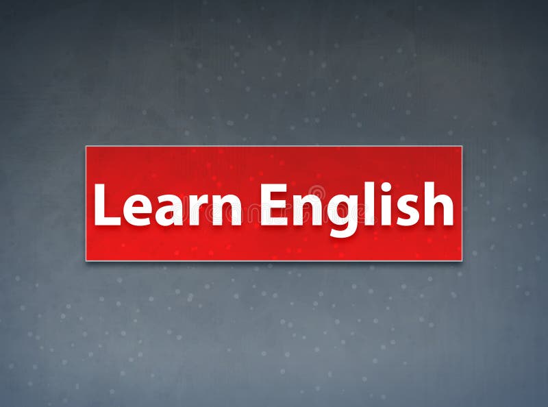 Learn English Red Banner Abstract Background Stock Illustration ...