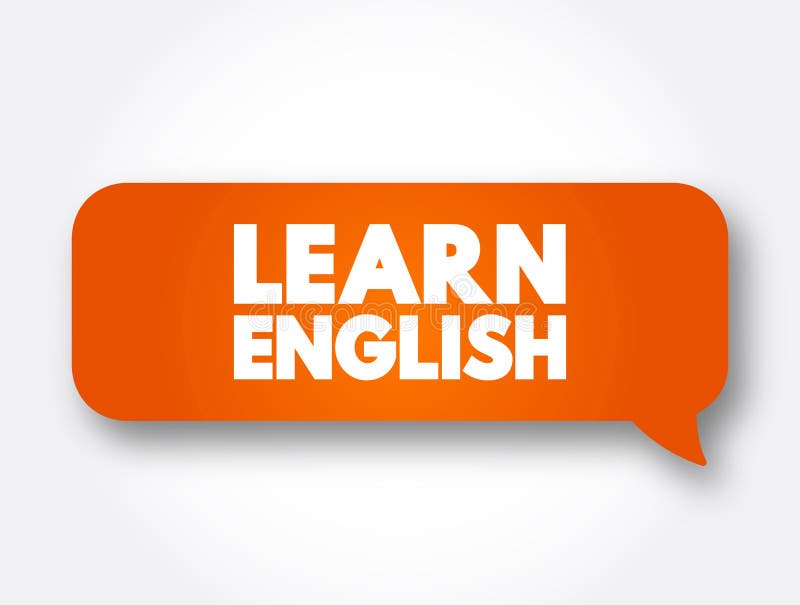 Learn English Text Message Bubble, Concept Background Stock ...