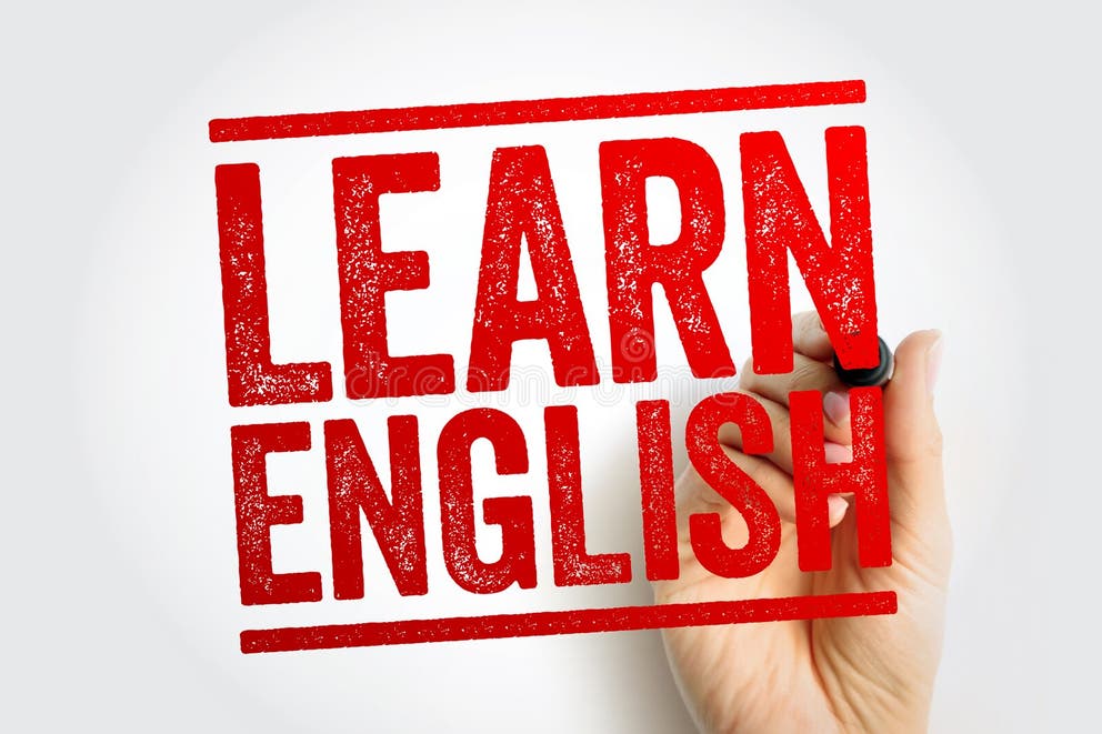 Learn English Text Stamp, Concept Background Stock Image - Image of ...