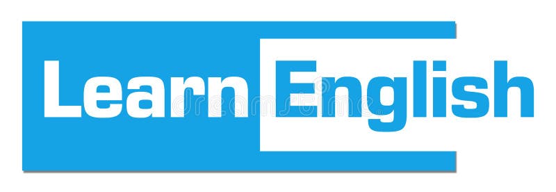 Learn English Blue Horizontal Stripe Stock Illustration - Illustration ...