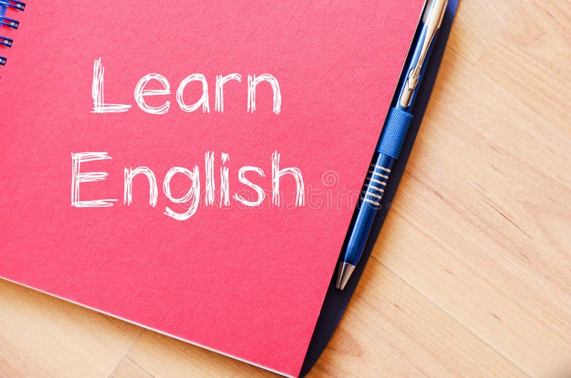 Learn English Write on Notebook Stock Image - Image of education ...