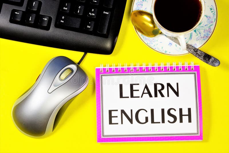 Learn English-writing Text on a Notepad. Study of the Sign System for ...