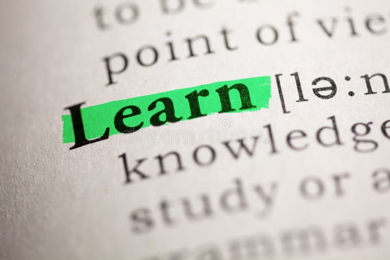 Definition of the Word Learn Stock Image - Image of learn, learning ...