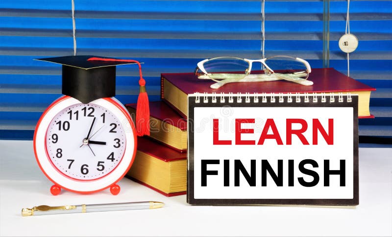 Learn Finnish. the Text Label on the Notepad Stock Photo - Image of ...