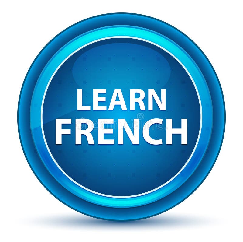 Language Eyeball Glossy Elegant Blue Round Button Abstract Stock ...