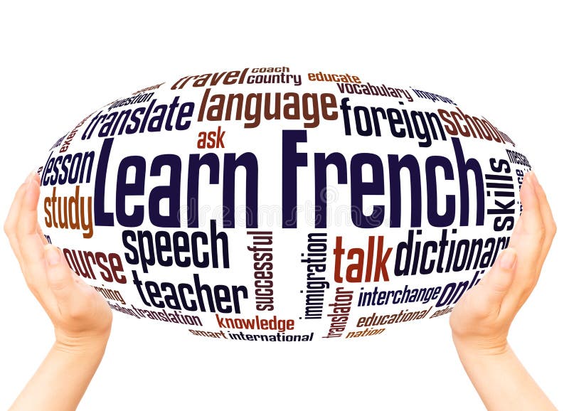 FRENCH Word on Blue Background Composed from Colorful Abc Alphabet ...