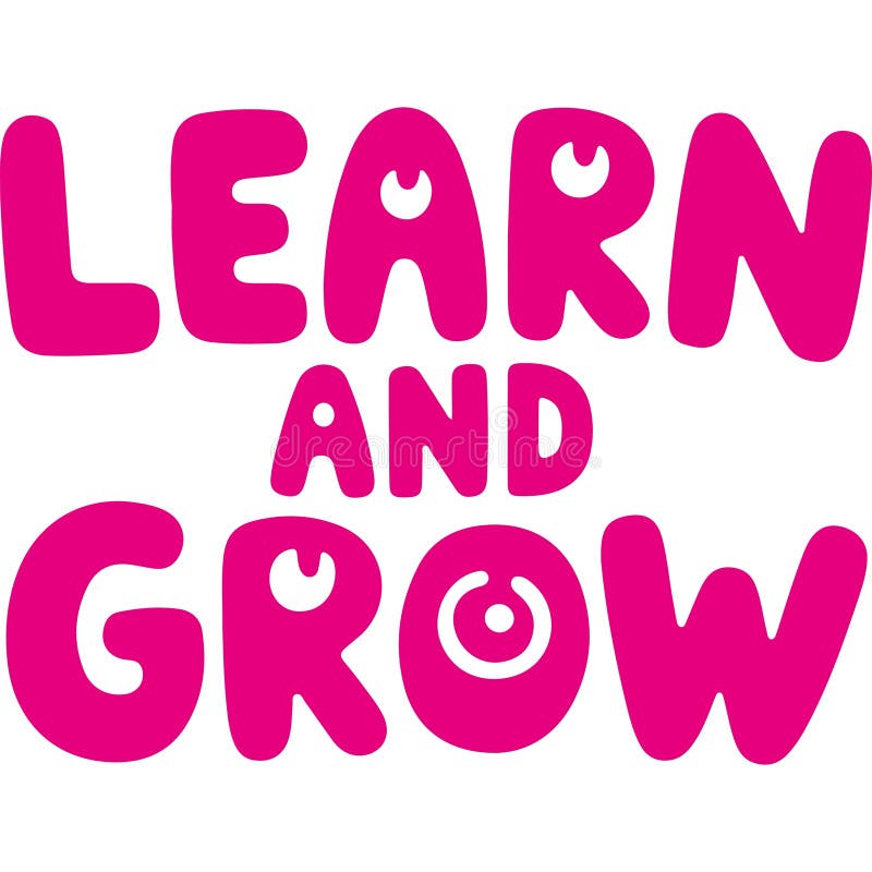 Learn and Grow Motivational Poster Stock Illustration - Illustration of ...