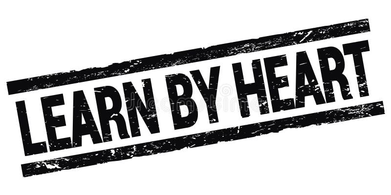 LEARN by HEART Text on Black Rectangle Stamp Sign Stock Illustration ...