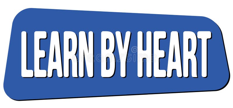 LEARN by HEART Text Written on Blue Stamp Sign Stock Illustration ...