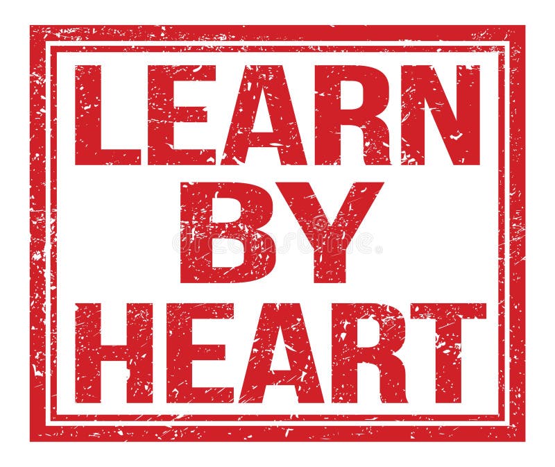 LEARN by HEART, Text on Red Grungy Stamp Sign Stock Illustration ...