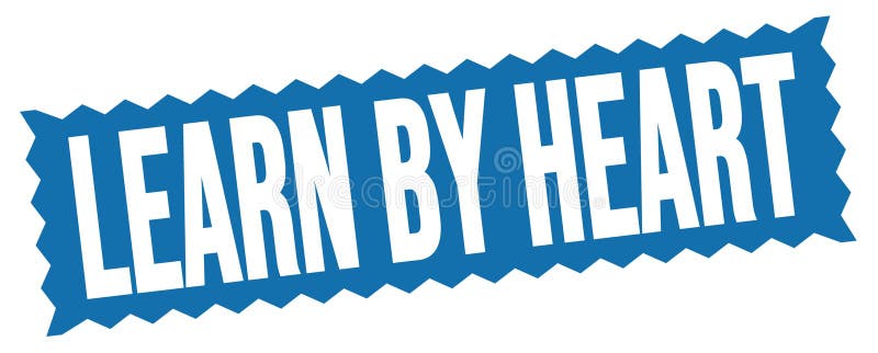 LEARN by HEART Text Written on Blue Stamp Sign Stock Illustration ...